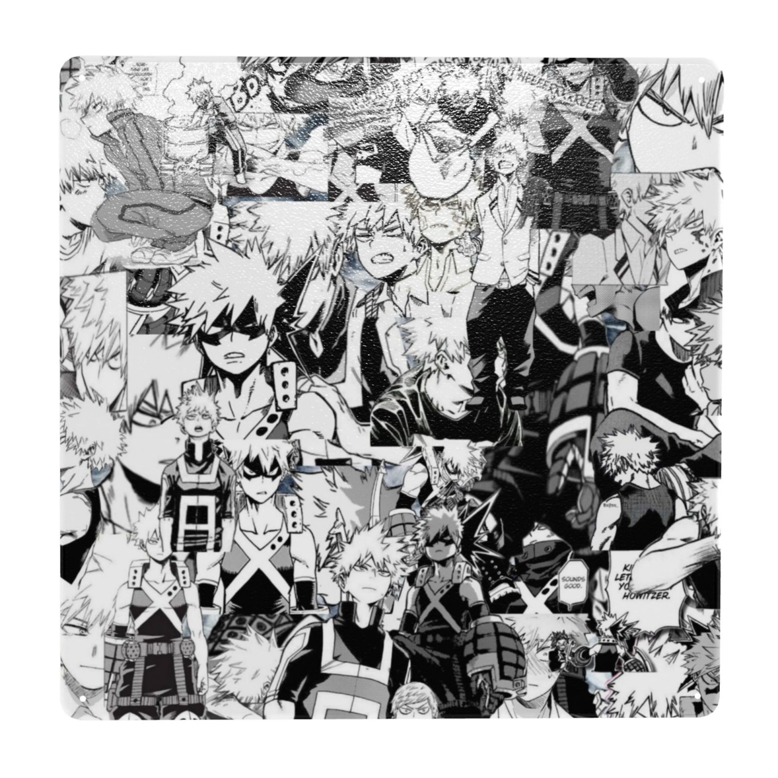 Retro Metal Tin Sign My Hero Academia Katsuki Bakugo Collage Wall Decor ...