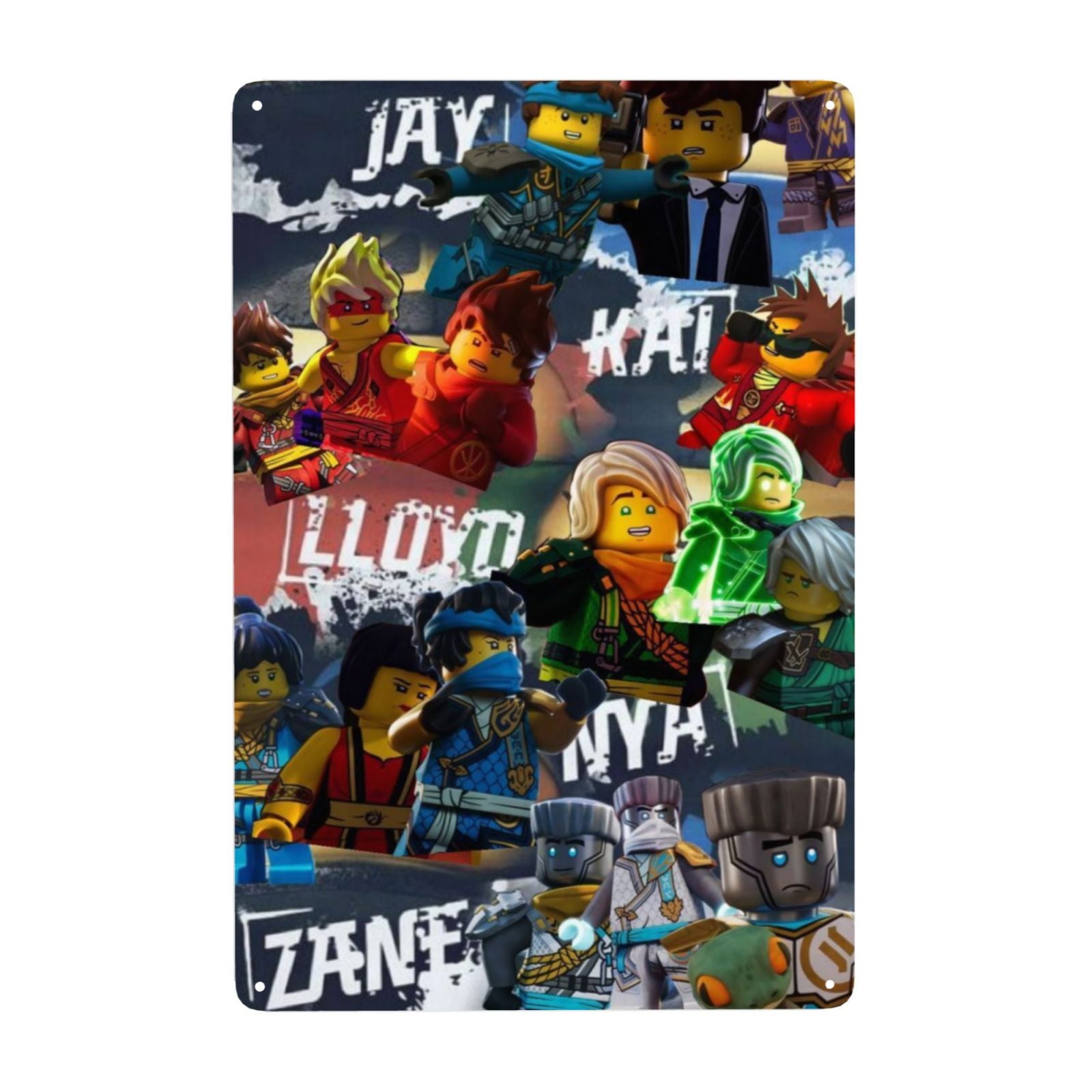 Retro Metal Tin Sign Ninjago Wall Decor Poster for Home Club Coffee 8 ...