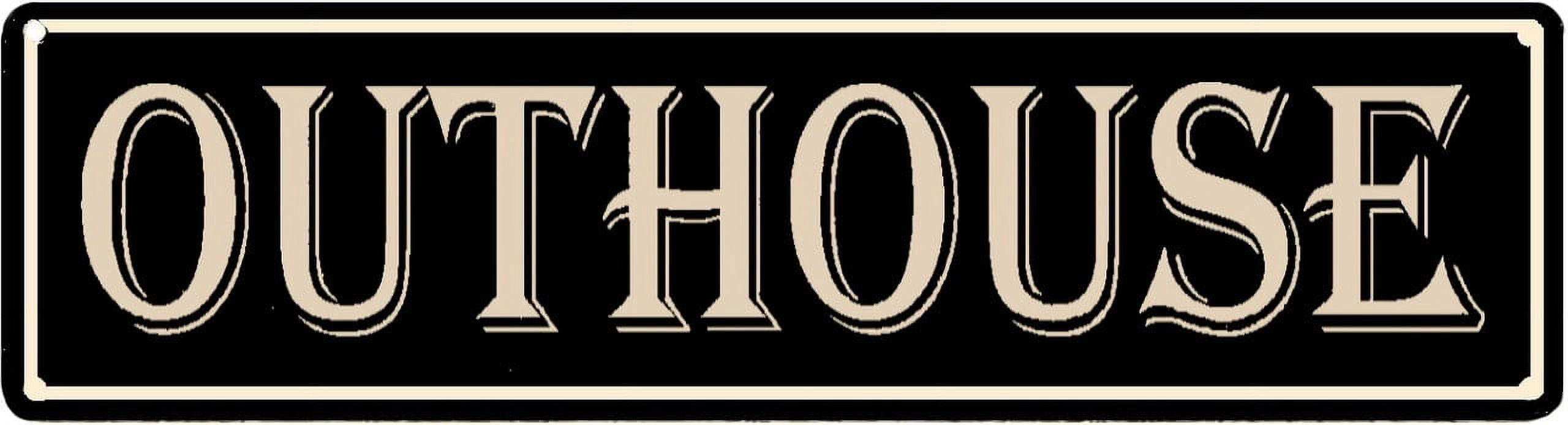 Retro Metal Tin Sign Outhouse Sign Funny Home Cave Garage Bar ...