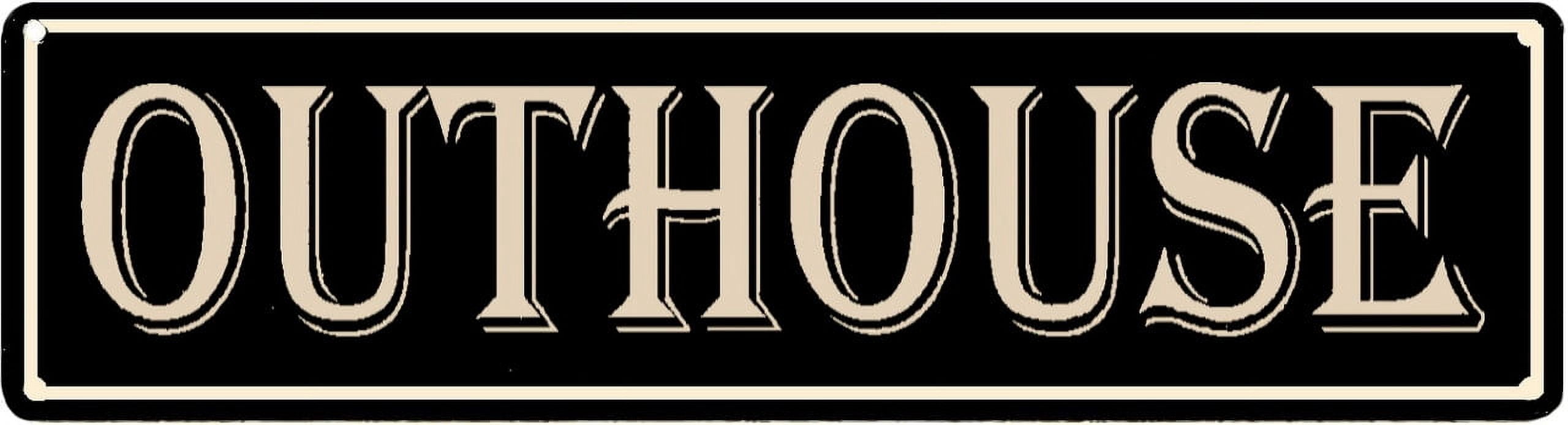 Retro Metal Tin Sign Outhouse Sign Funny Home Cave Garage Bar ...