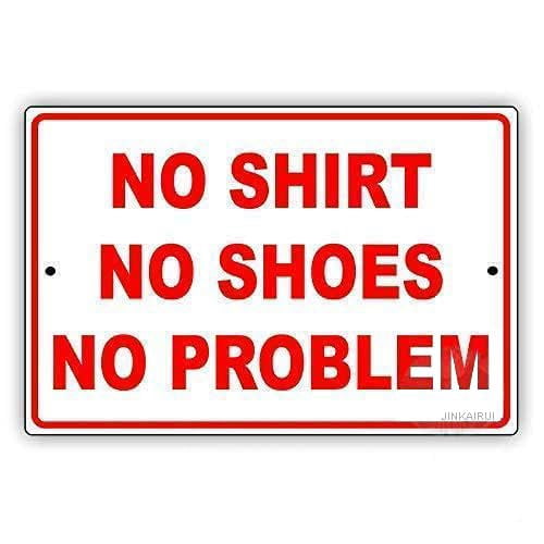 Retro Metal Tin Sign Wall Decor Tin Sign Vintage Metal Sign No Shirt No ...