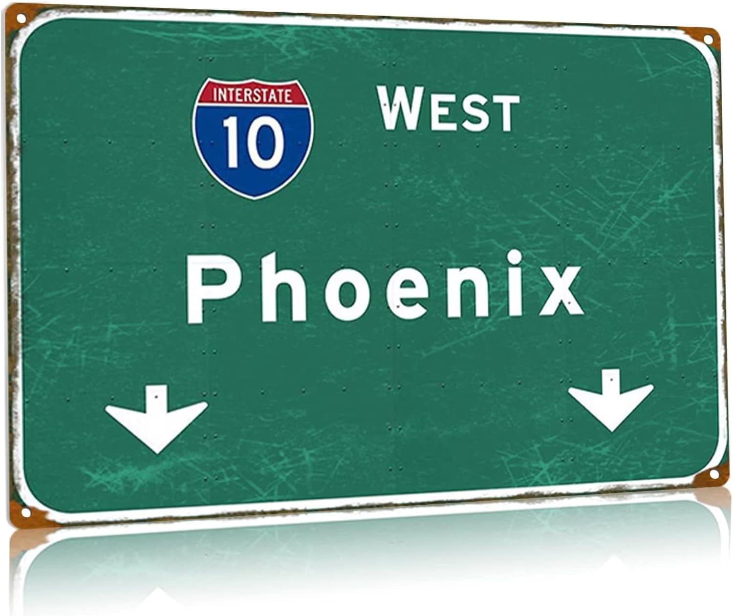 Retro Metal Tin Signs Los Angeles Lax Airport I-105 W Interstate ...