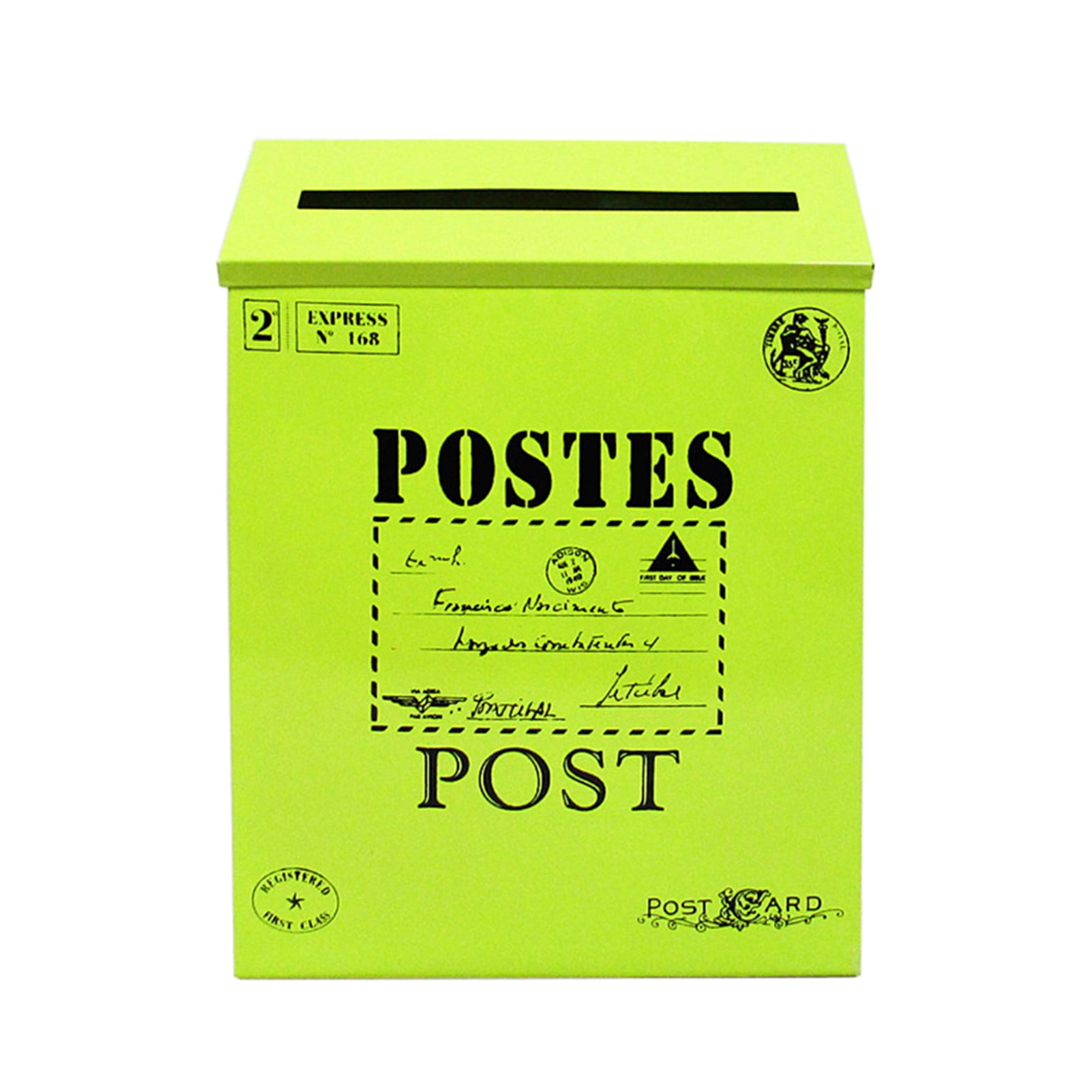 Retro Metal Wall Mounted Mailbox Bucket Newspaper Letter Box Post ...