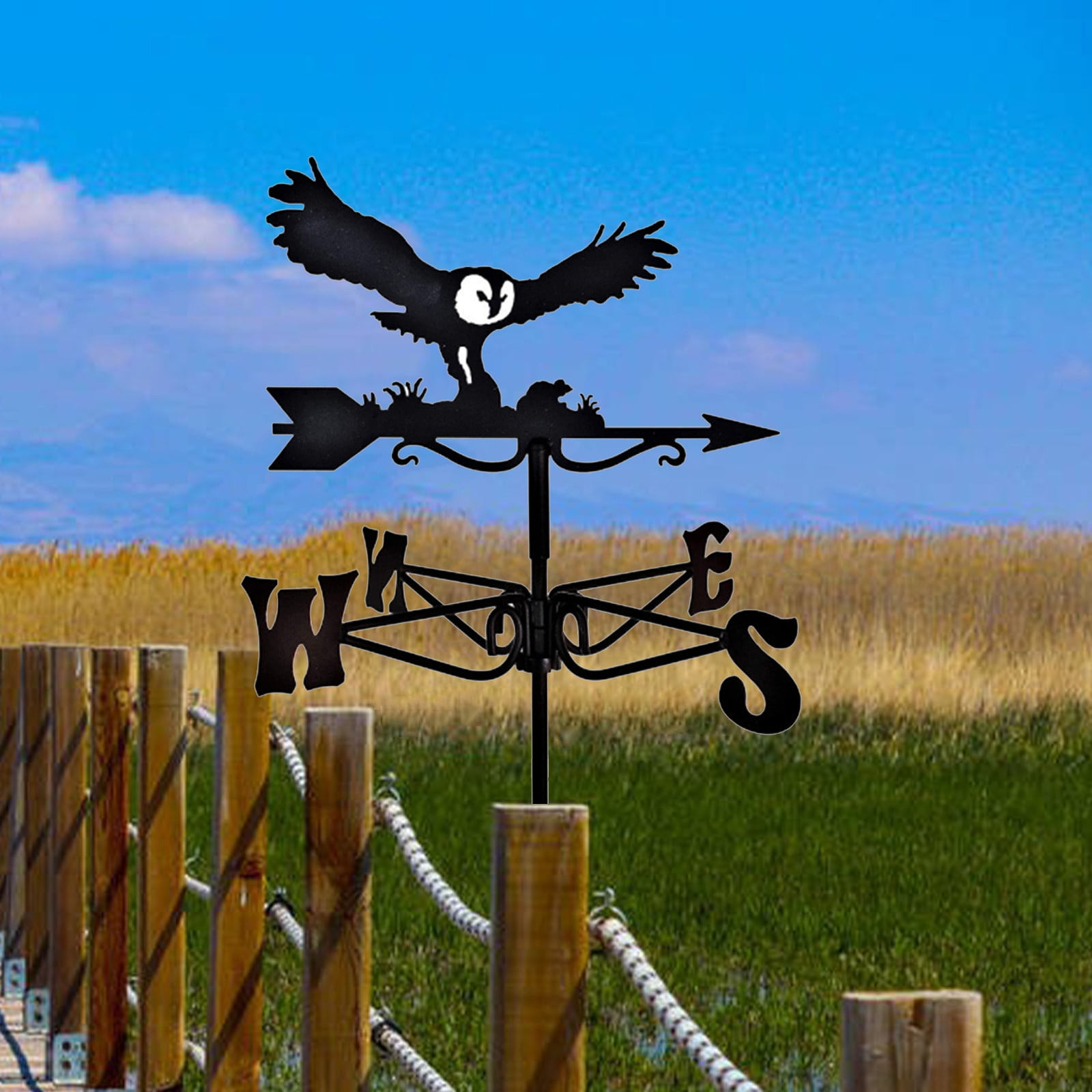 Retro Metal Wind Vane, Roof Weather Direction Indicator, Durable Steel ...