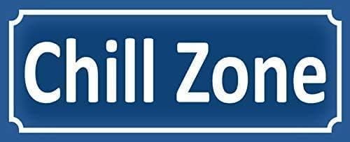 Retro Metal tin Sign Chill Zone Sign Funny Home Cave Garage bar Wall ...