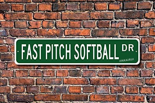 Retro Metal tin Sign Funny Tinsation Fast Pitch Softball Fast Pitch ...