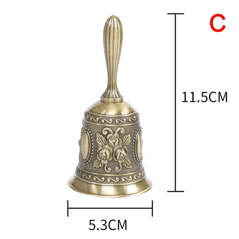 Retro Metalen Tone Hand Bell Hand Held Craft Bruiloft Decoratie Alarm ...