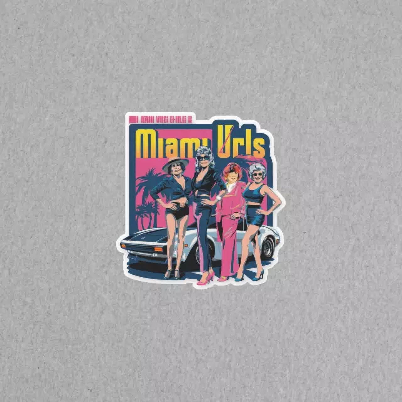 Retro Miami Vice Girls Sticker - 80S Aesthetic Wall Art Decor ...