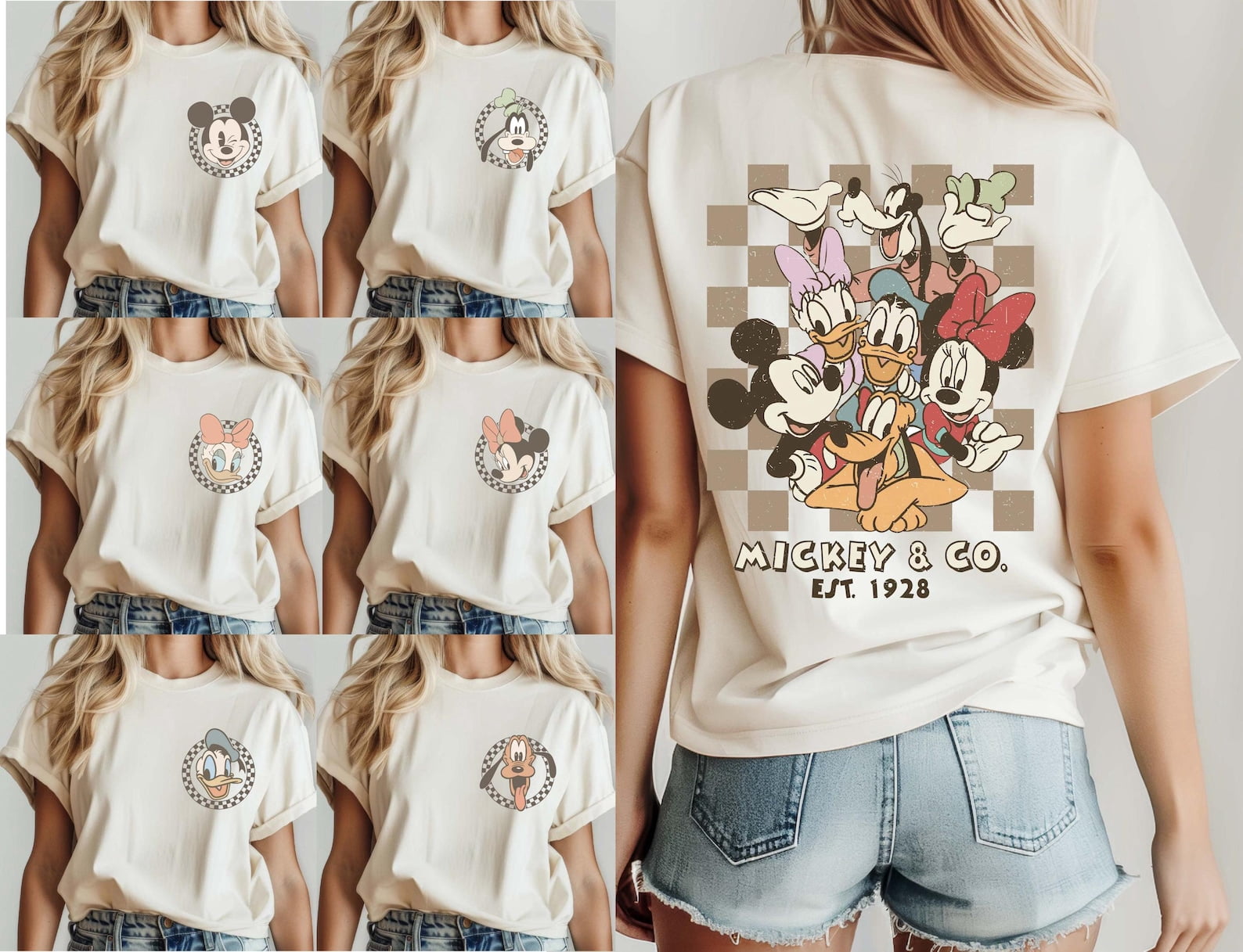 Retro Mickey Minnie T-Shirts, Retro Mickey and Friends T-Shirt, Retro ...