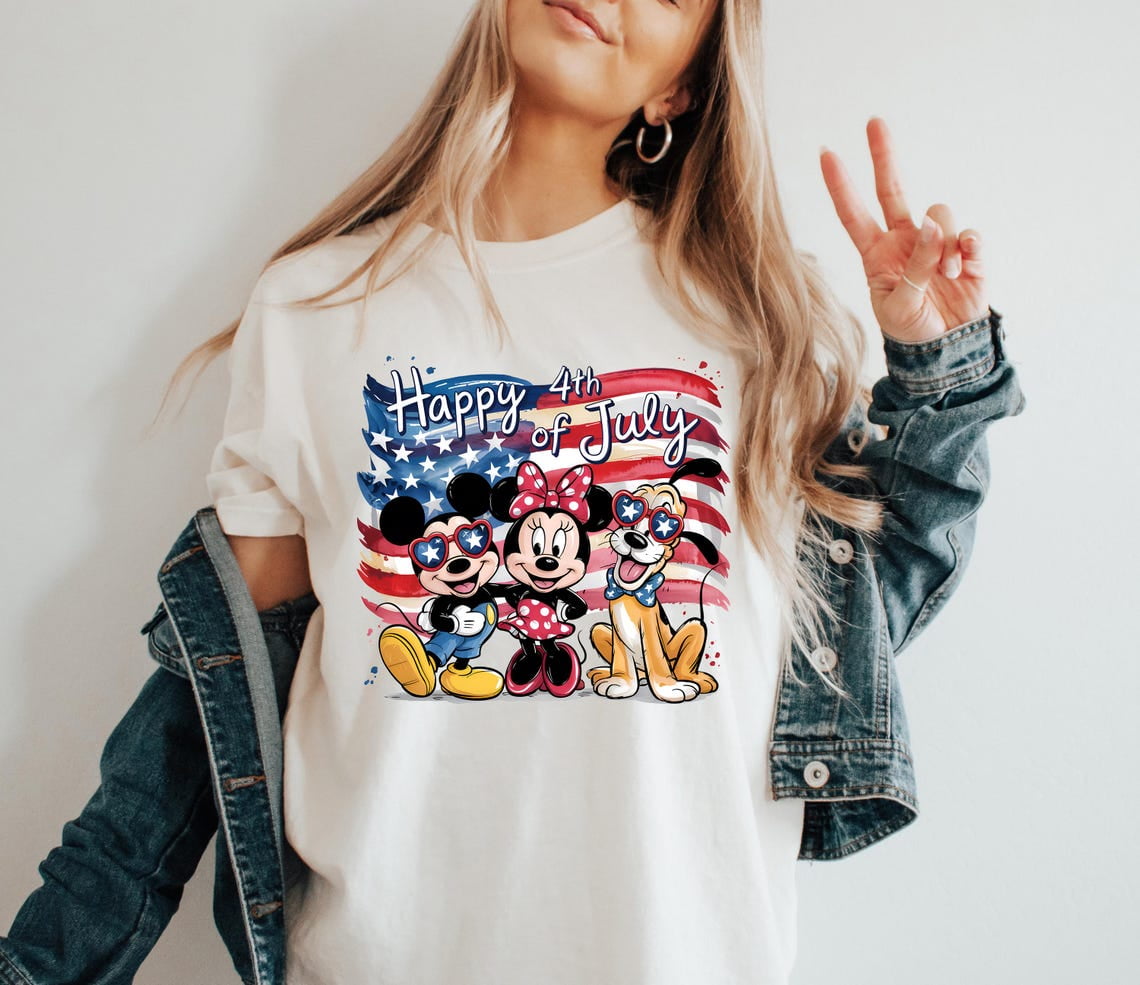 Retro Mickey Mouse and Friends 4th of July Tee, Disney Freedom Tee ...