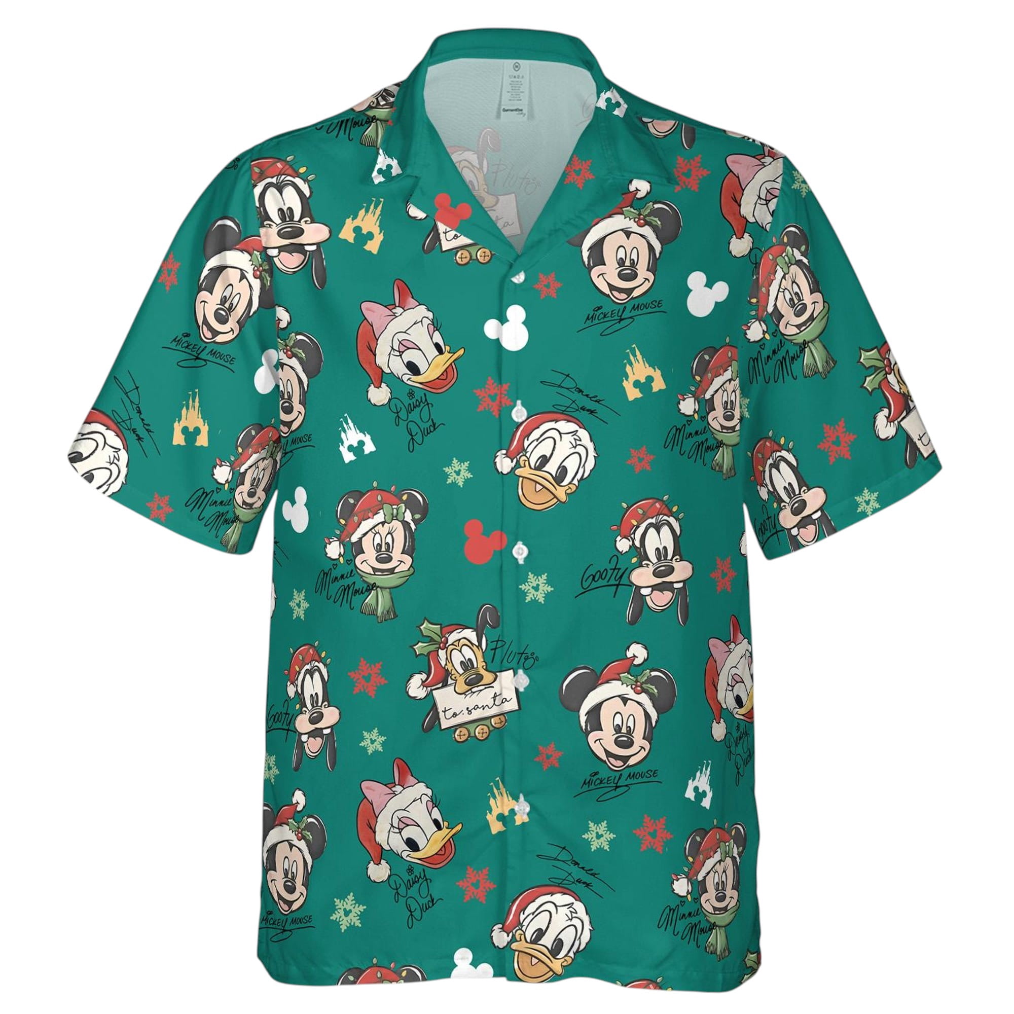 Retro Mickey and Friends Hawaiian Shirt, Christmas Mickey Button Up ...