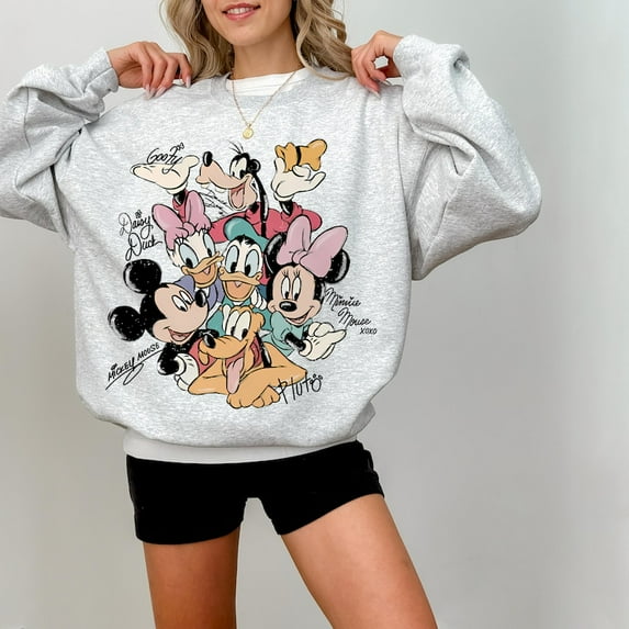 Retro Mickey and Friends Signatures Sweatshirt, Magical Shirt, Disney ...