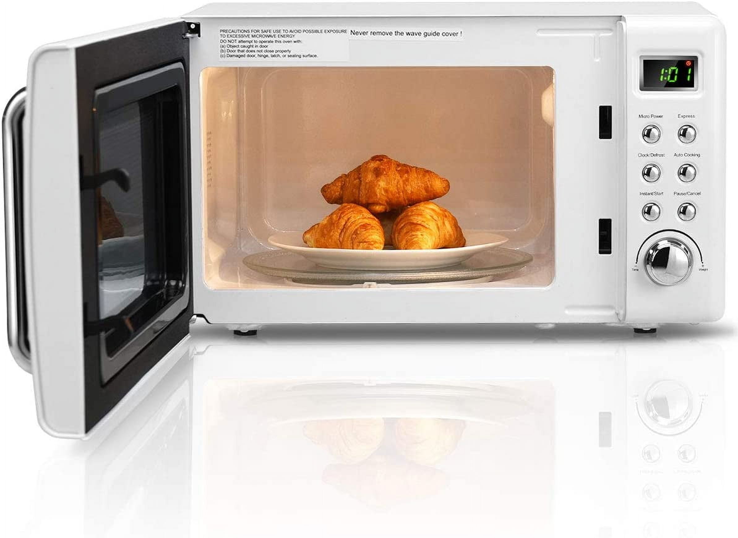Retro Microwave Oven,Safeplus 0.7Cu.ft, Countertop 700W Microwaves with ...