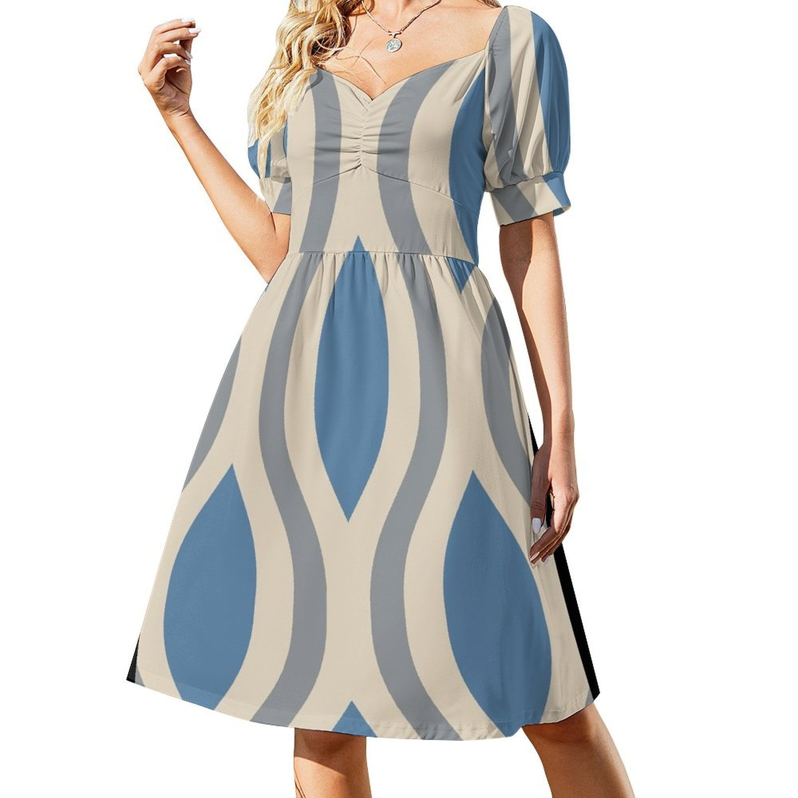 Retro Mid Century Modern Ogee Pattern 282 Dress summer dress korean ...