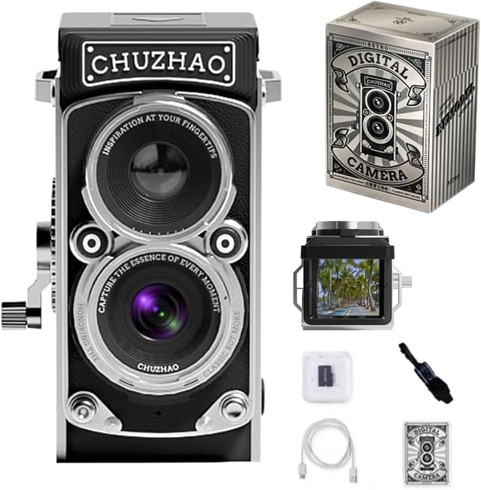Retro Mini Camera, Vintage Digital Camera with 16GB Card, 12MP Vlogging ...