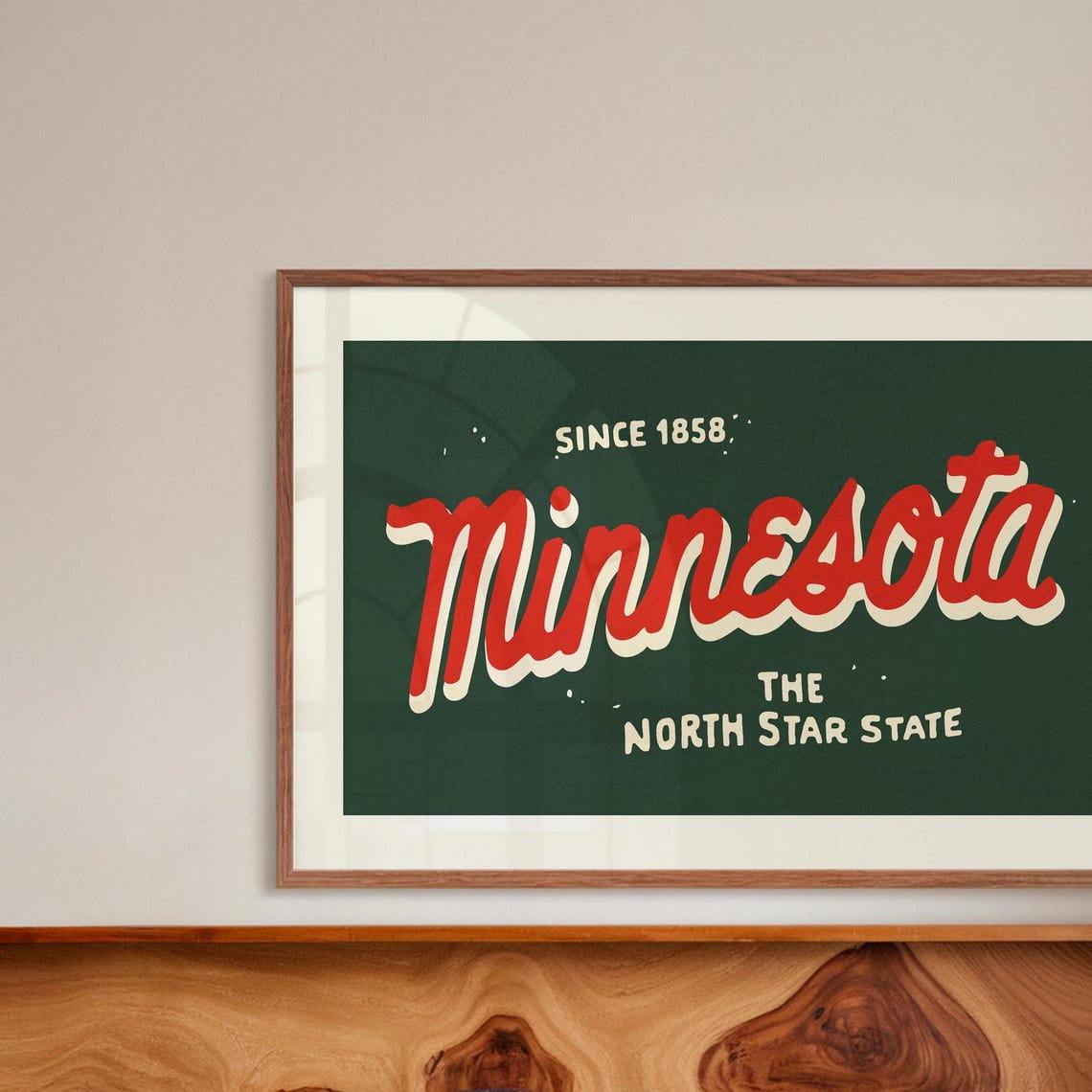 Retro Minnesota Art Print North Star State Minnesota Poster Minnesota ...