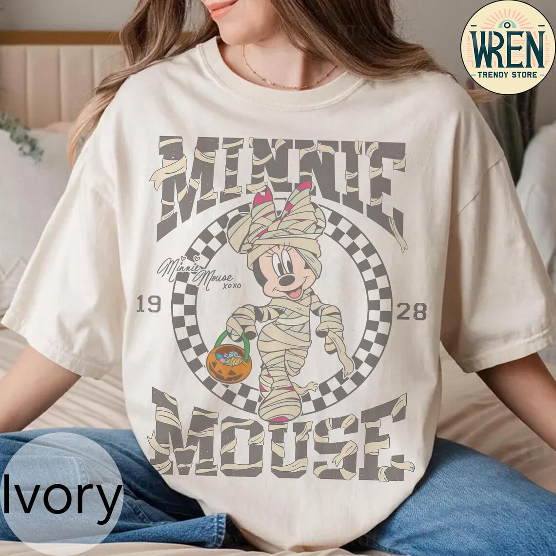 Retro Minnie Mouse Mummy Costume Party Shirt, Mickey Minnie Shirt ...