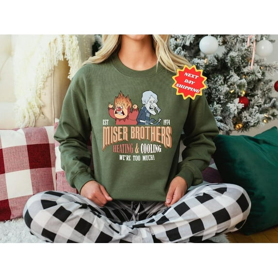 Retro Miser Brothers Delicatessen Sweatshirt, Miser Brothers Heating ...