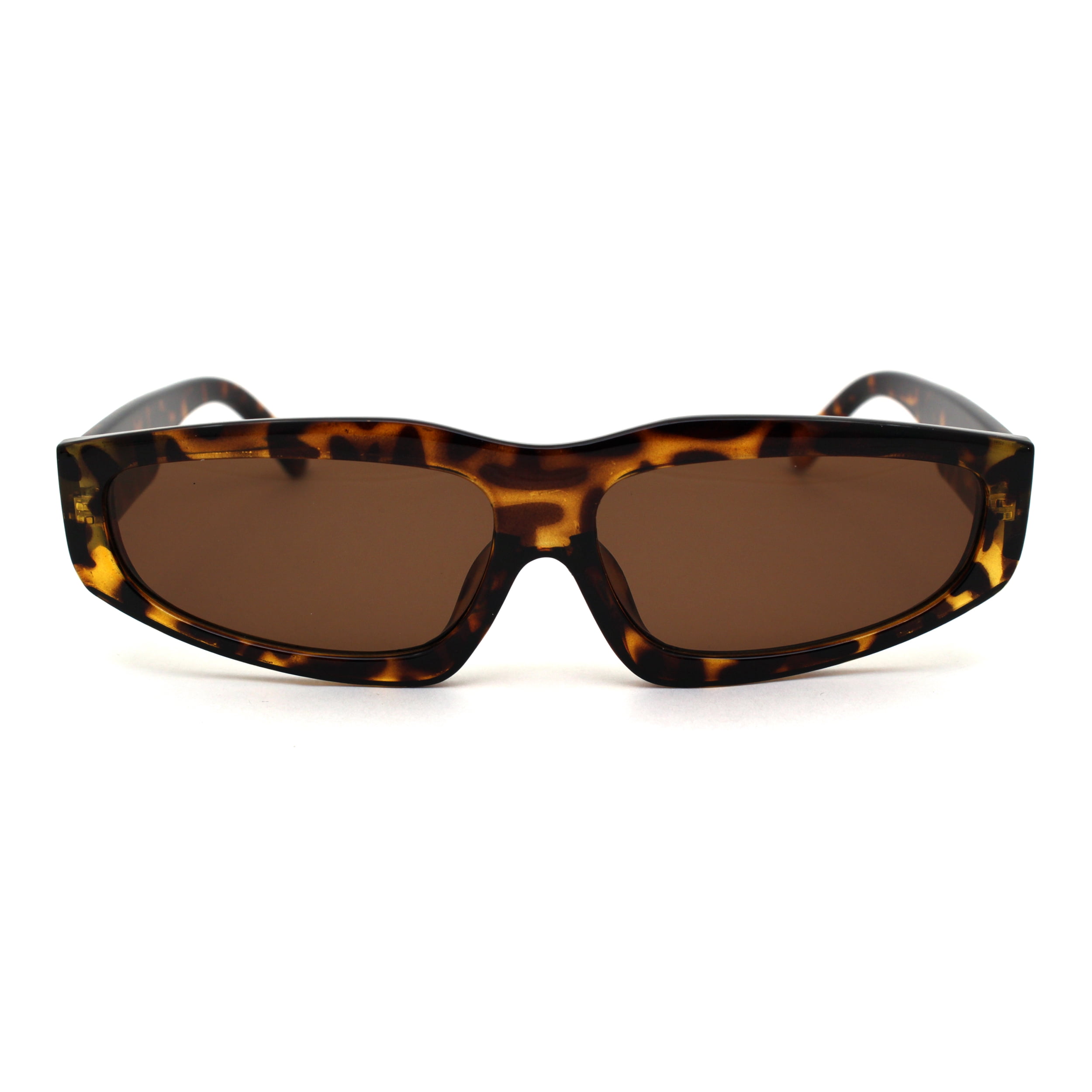 Retro Mod Rectangular Vintage Style Plastic Hipster Sunglasses Tortoise ...