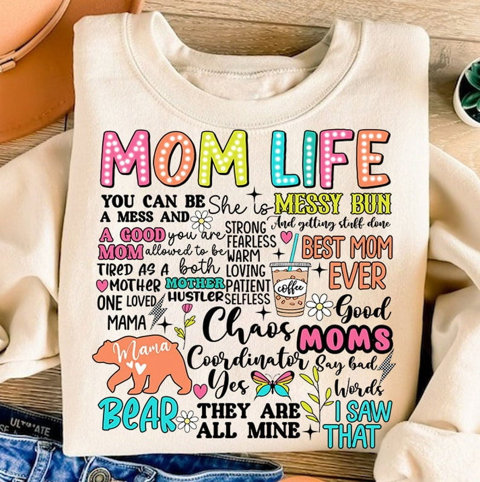 Retro Mom Life Mothers Day Groovy Mama, She is Mom Blessed Mom Mom ...