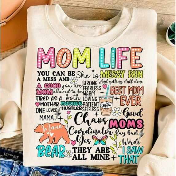Retro Mom Life Mothers Day Groovy Mama, She is Mom Blessed Mom Mom ...
