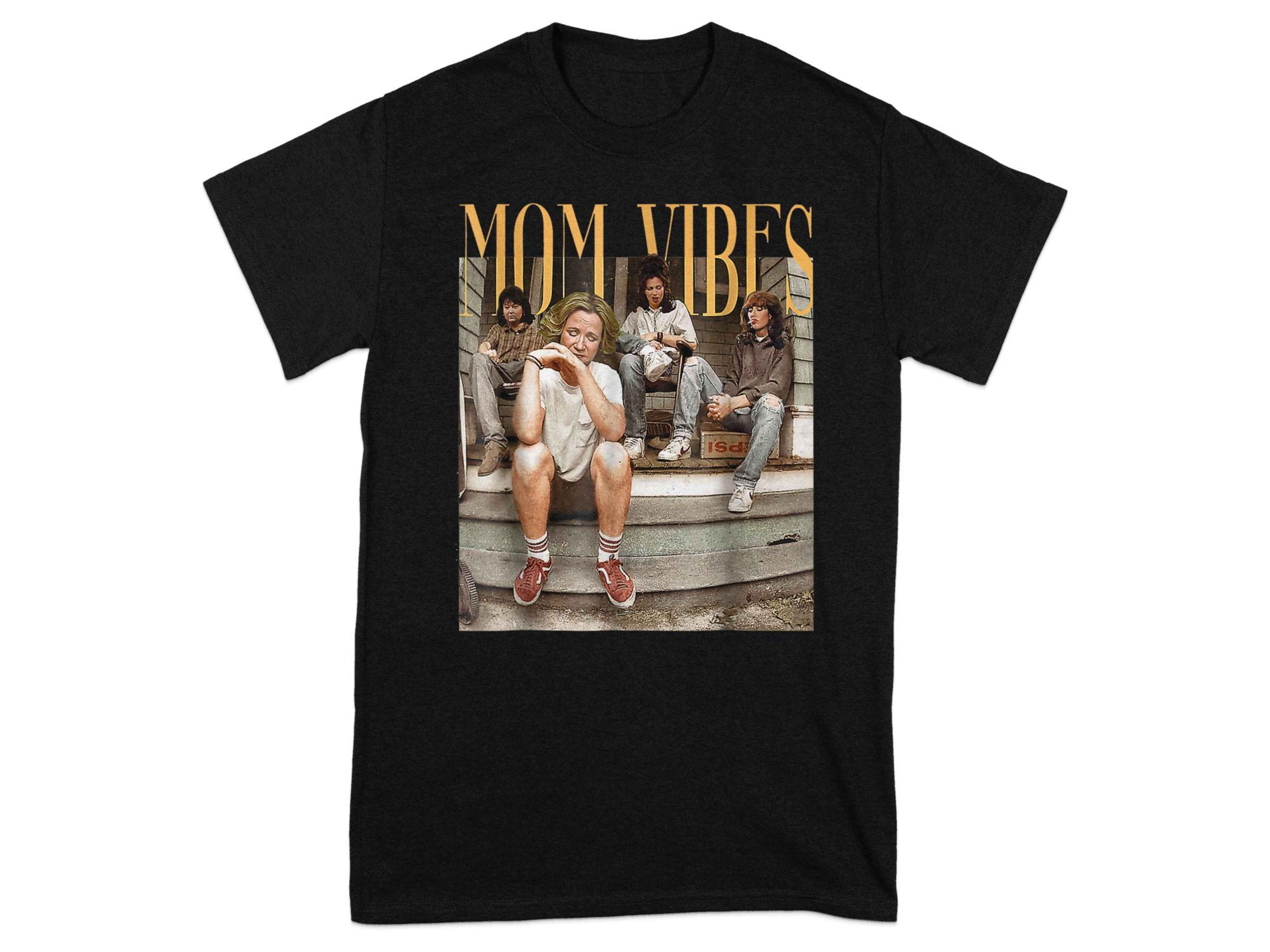 Retro Mom Vibes T-Shirt, Vintage 80s Style Graphic Tee, Funny Mom Life ...