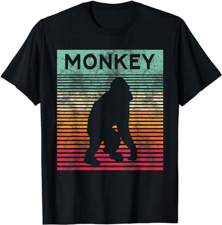 Retro Monkey Vintage Ape Monkey T-Shirt - Walmart.com