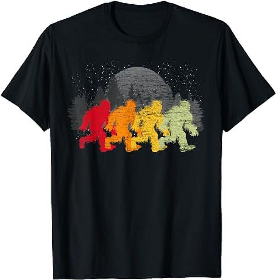 Retro Moon Outdoor Nature Cryptid Sasquatch Yeti Bigfoot T-Shirt ...