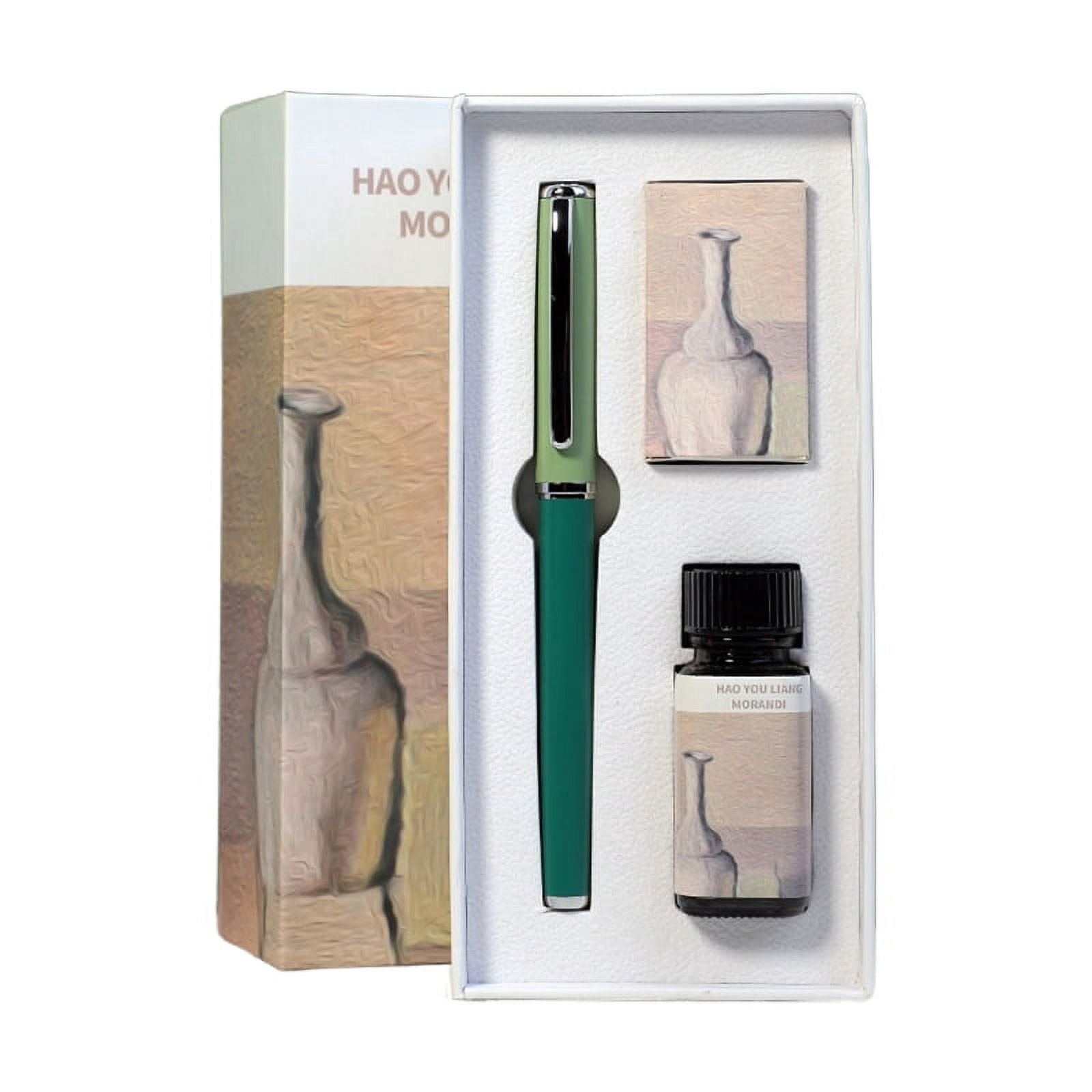 Retro Morandi Ink Pen Kit for w/ 4 Ink Sac 20ml Ink Bottle 1 Ink ...