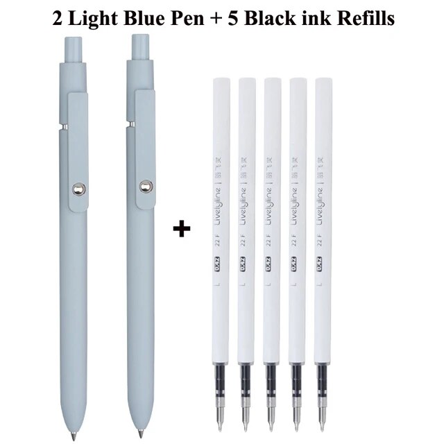 Retro Morandi Retractable Gel ink Ballpoint Pen,Extra Fine Point Black ...