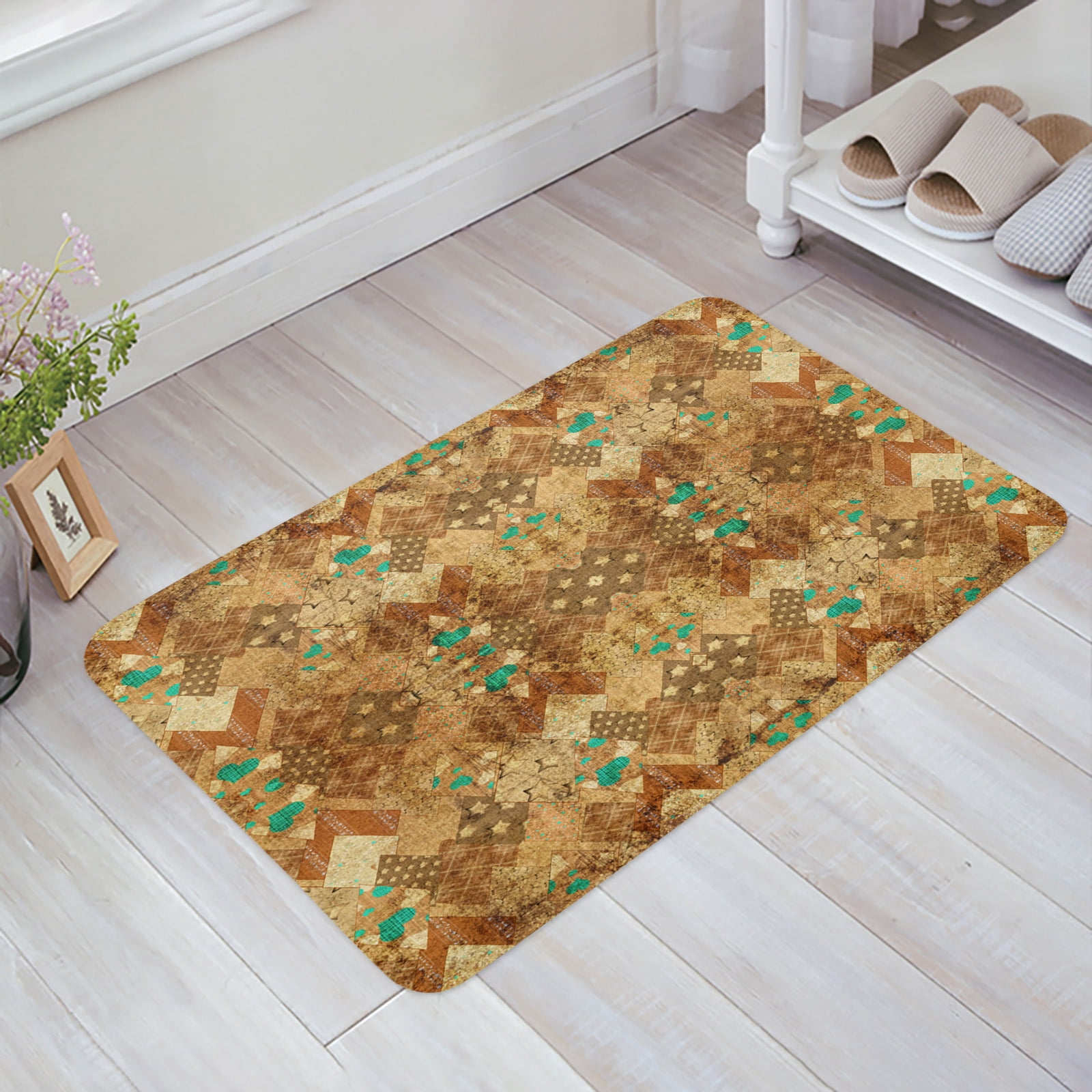 Retro Morocco Ethnic Lattice Entrance Doormat Kitchen Mat Carpet Living ...