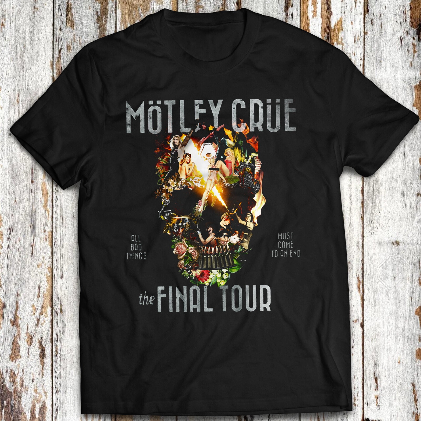 Retro Motley Crue Shirt Admat Final Tour Nikki Sixx Rock Tee Dr ...