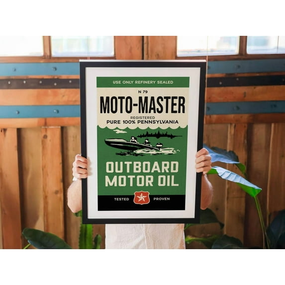 Retro Motor Garage Wall Art, Unframed Paper Print Size 16x24 - Walmart.com