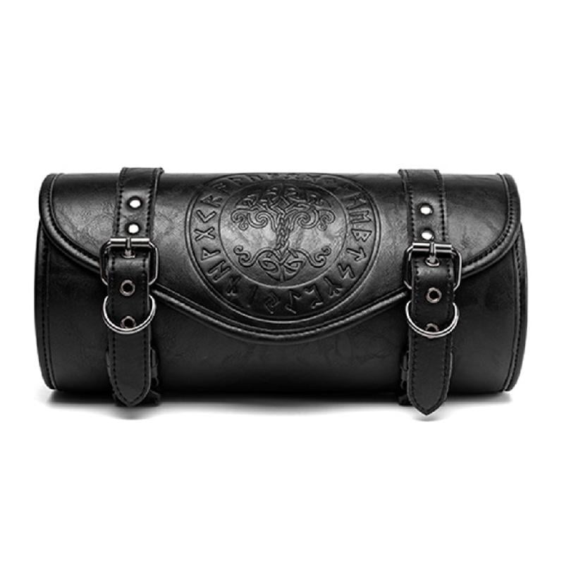 Retro Motorcycle Headlight Bag Dark Punk Aesthetic Strong PU Leather ...