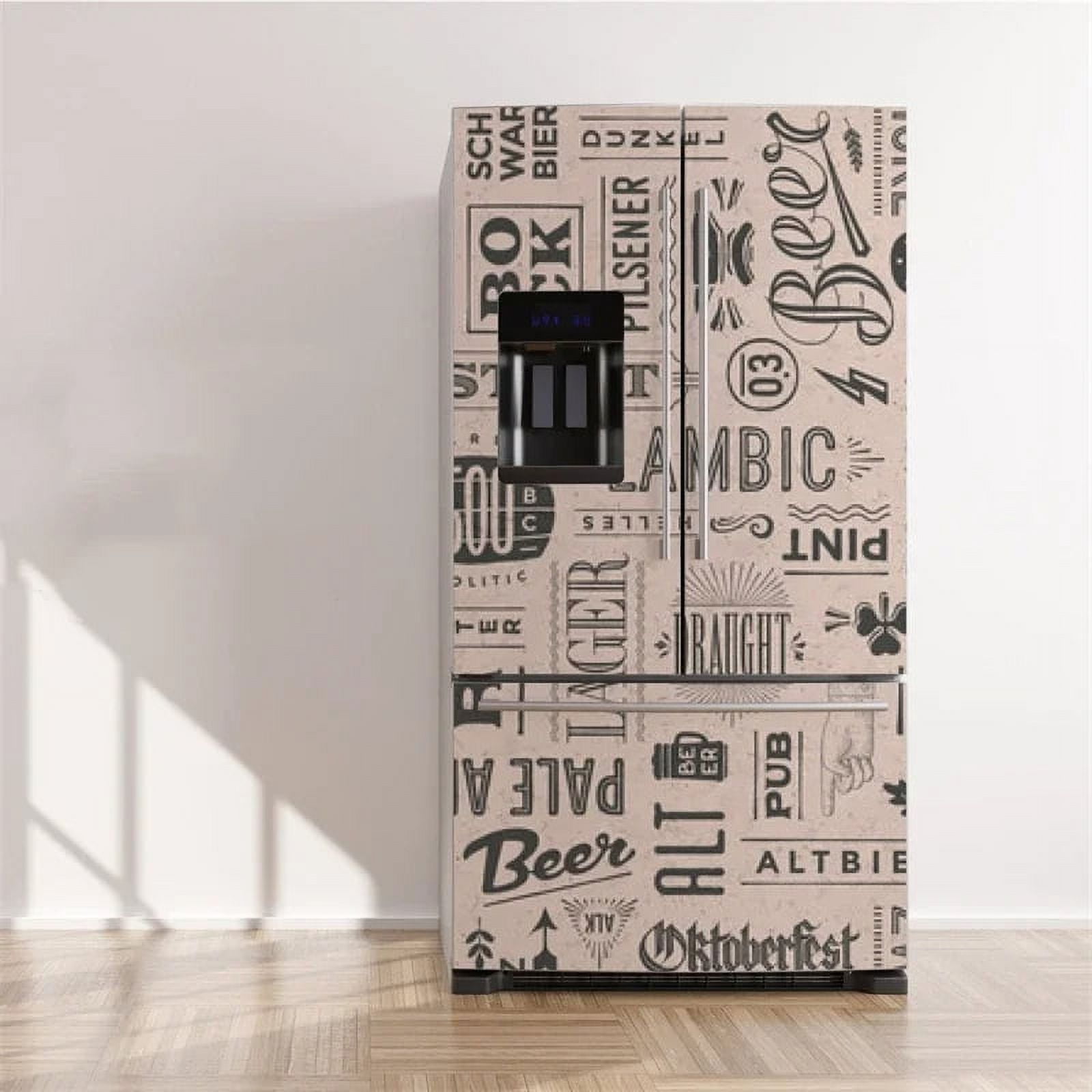 Retro Motorcycle Poster Pattern Refrigerator Magnet Wallpaper Modern ...