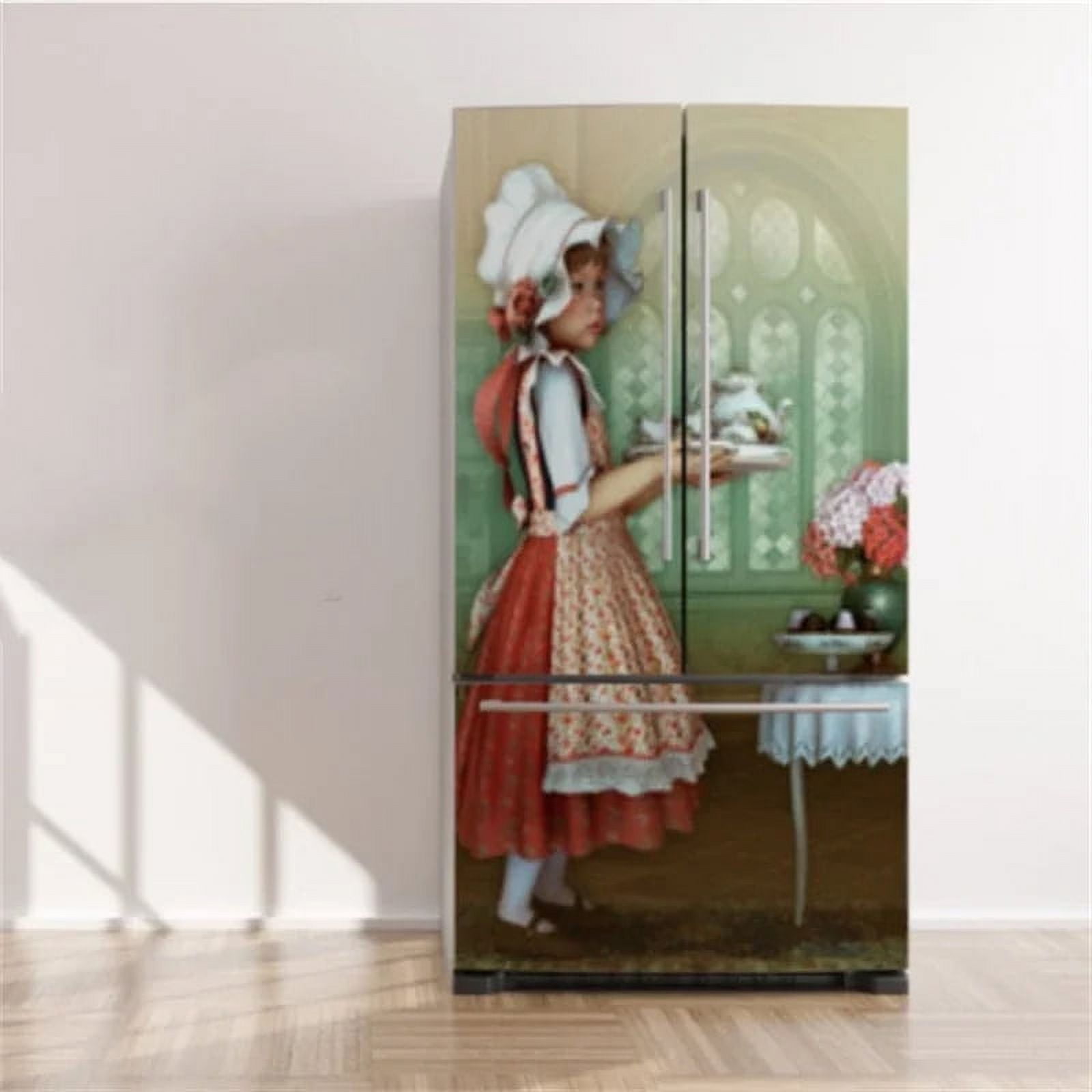 Retro Motorcycle Poster Pattern Refrigerator Magnet Wallpaper Modern ...