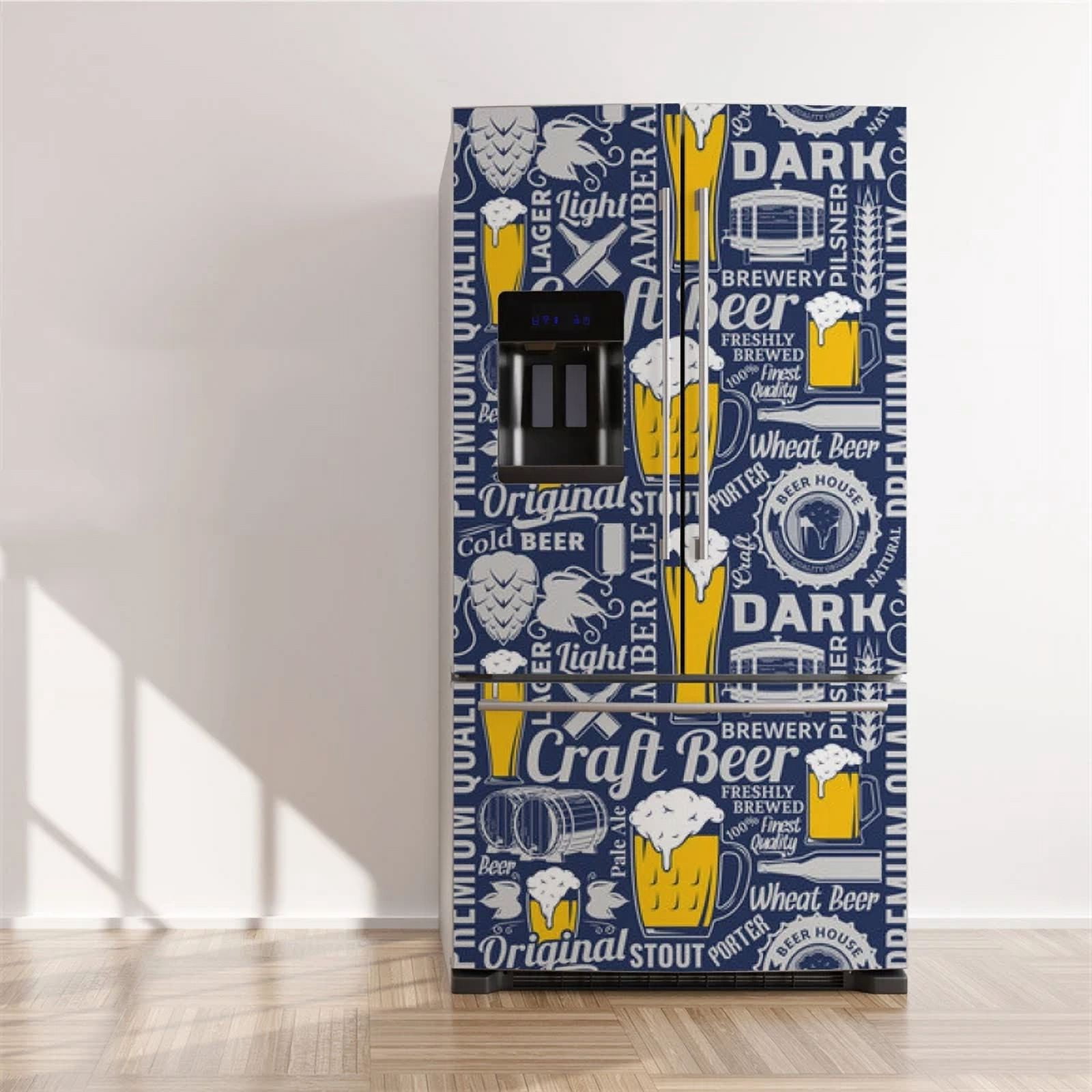 Retro Motorcycle Poster Pattern Refrigerator Magnet Wallpaper Modern ...