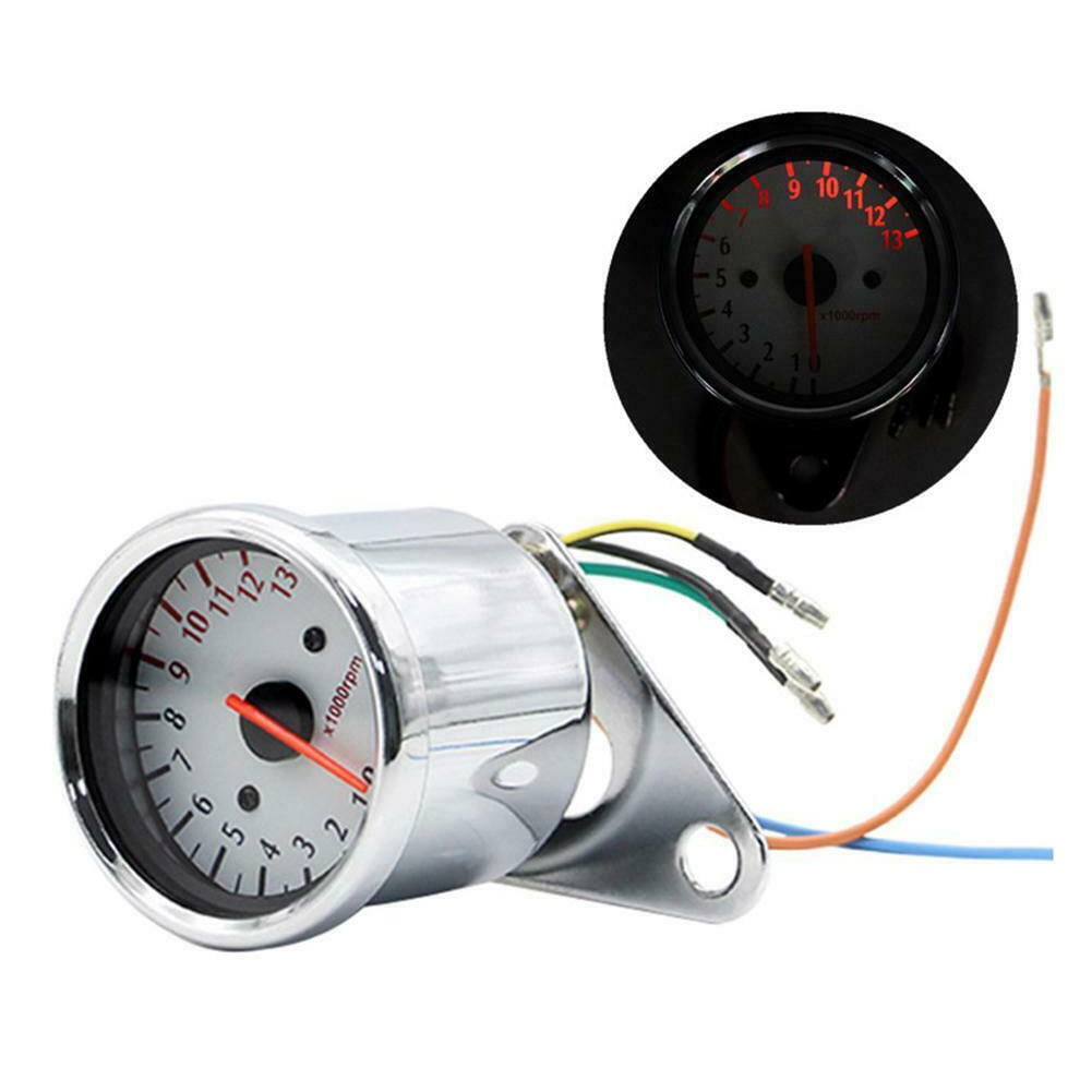 Retro Motorcycle Tachometer 0-13000 Tach RPM Gauge Rev Counter ...