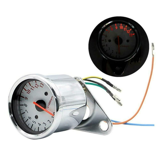 Retro Motorcycle Tachometer 0-13000 Tach RPM Gauge Rev Counter ...