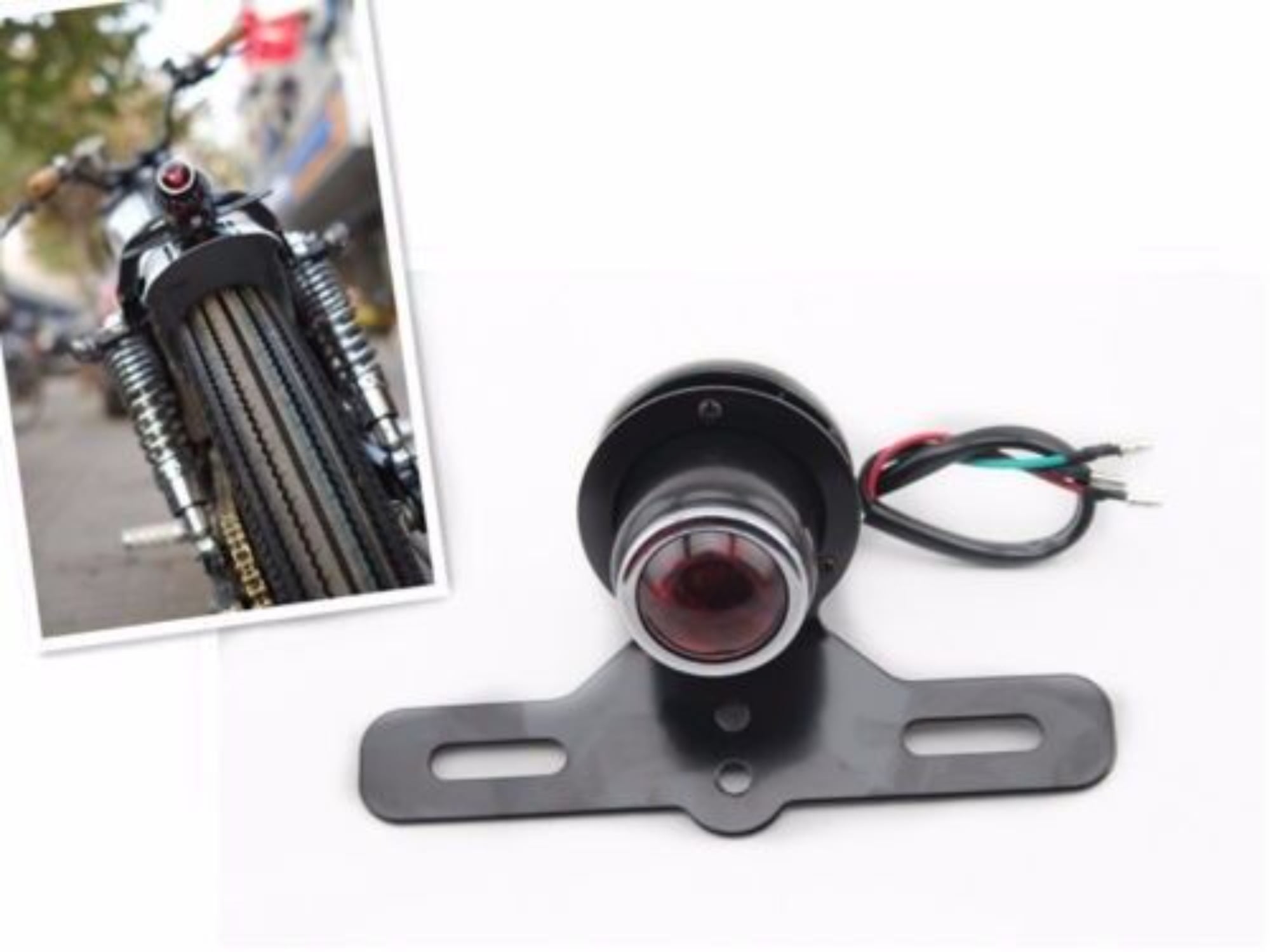 Retro Motorcycle Tail Brake Light Lamp Compatible with Harley Bobber ...
