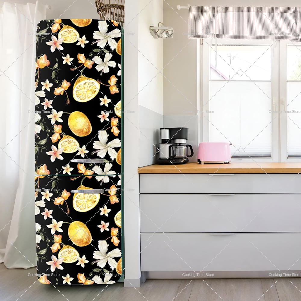 Retro Mottled 3D Peel and Stick Vinyl Refrigerator Wrap Stickers ...