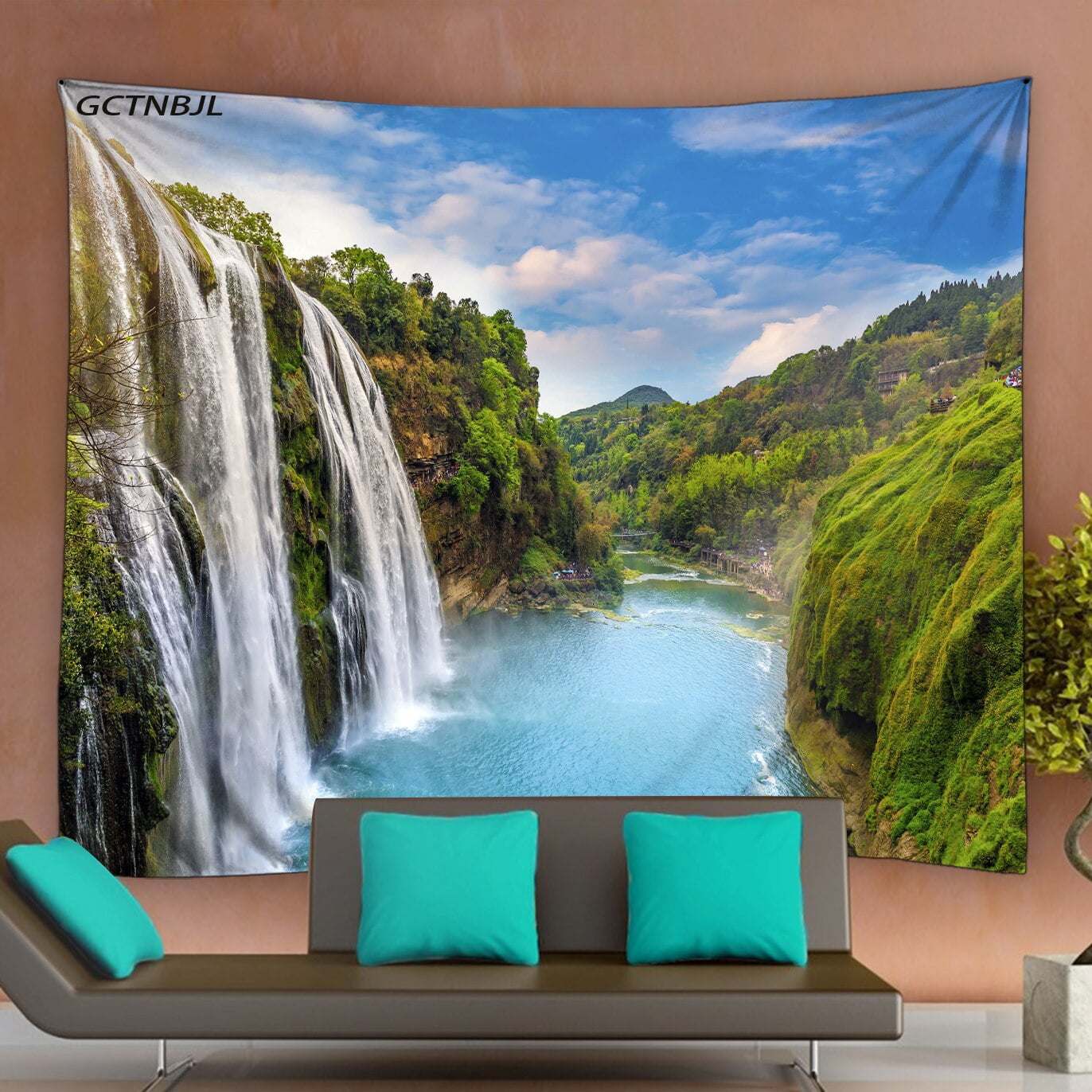 Retro Mountain Antique Car Tapestry Wall Hanging Photography Style ...