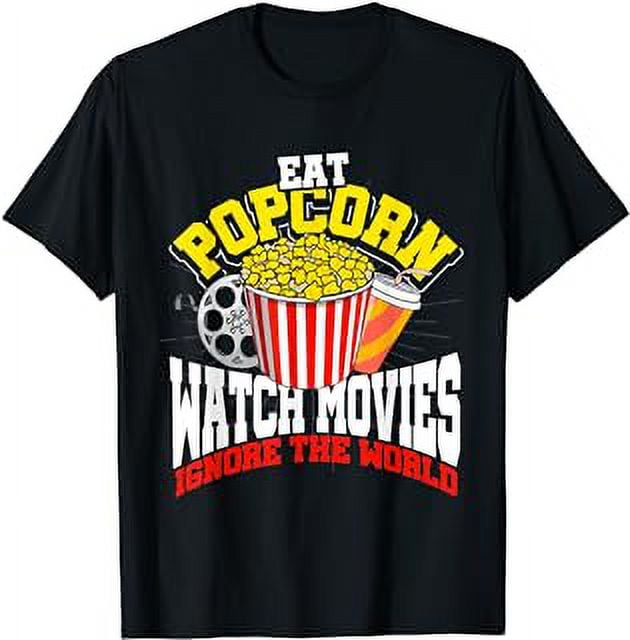 Retro Movie Night T Idea Film Food Lover Popcorn T Shirt