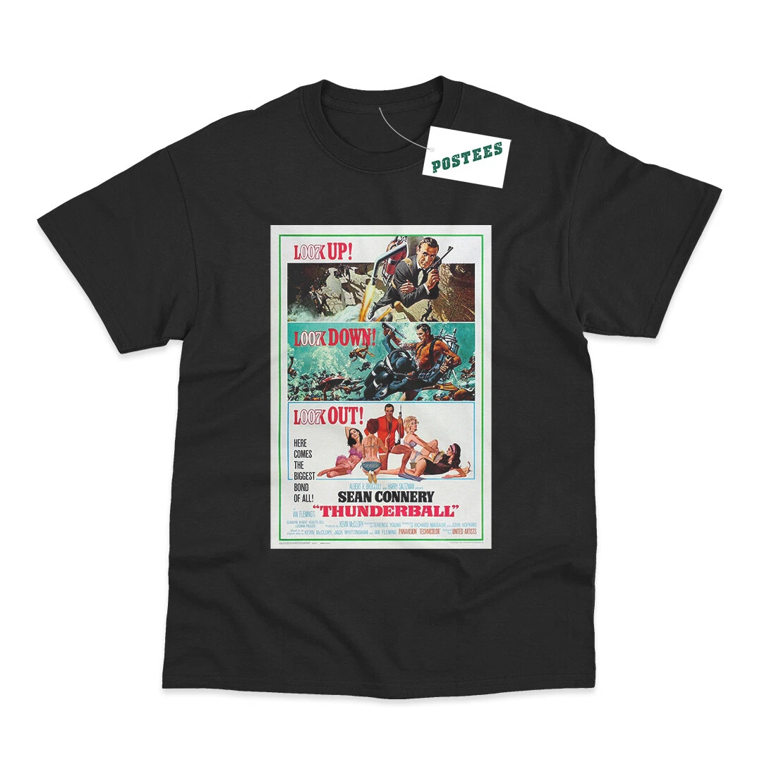 Retro Movie Poster Inspired By James Bond Thunderball DTG Printed T ...