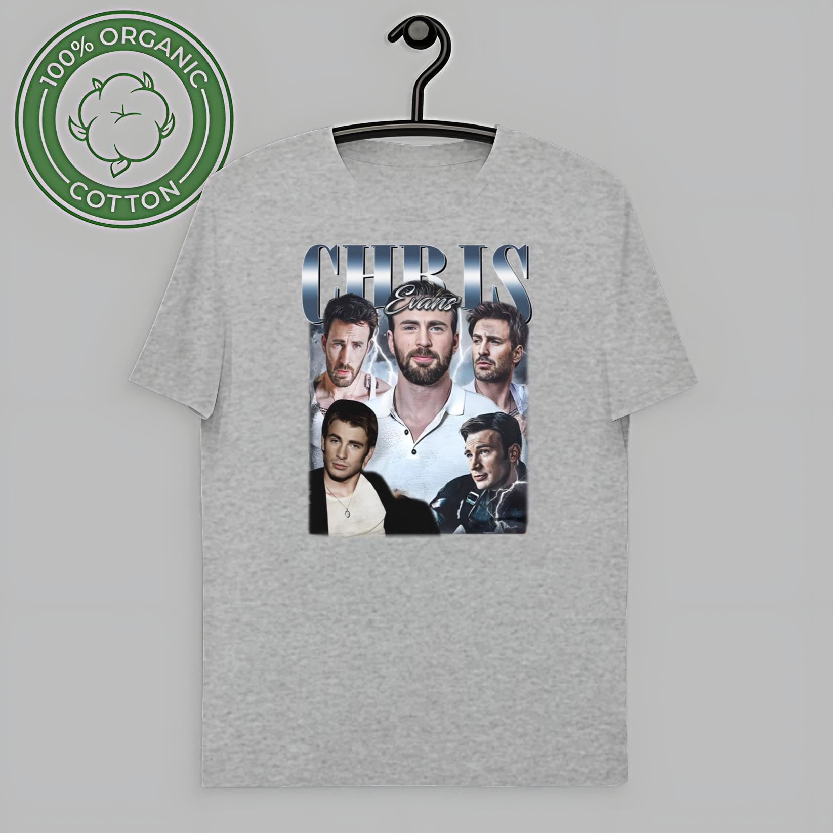 Retro Movie Star Caption Graphic Tee - Vintage Action Hero Shirt ...