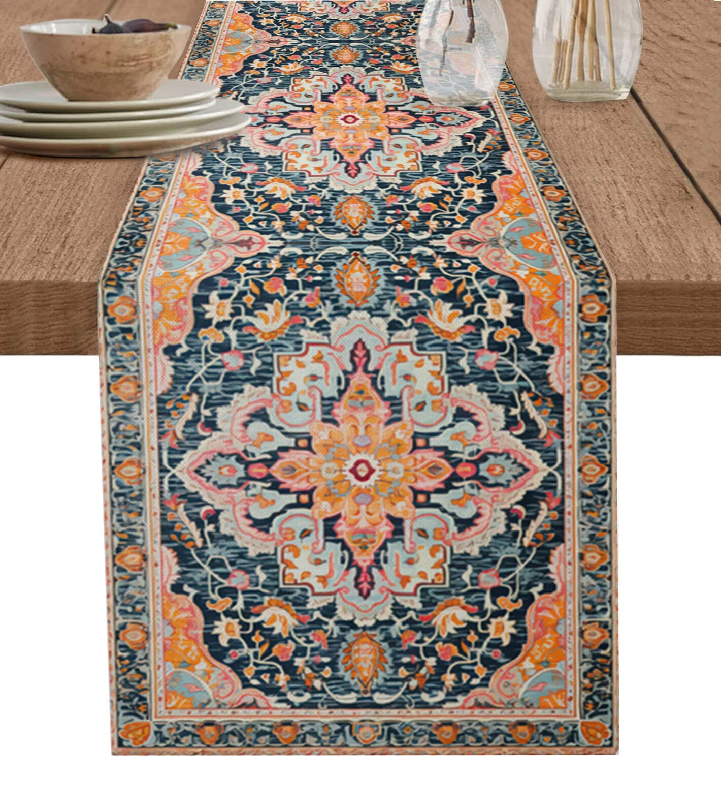 Retro Murals Medieval Table Runner For Kitchen Table Cover Home Decor ...