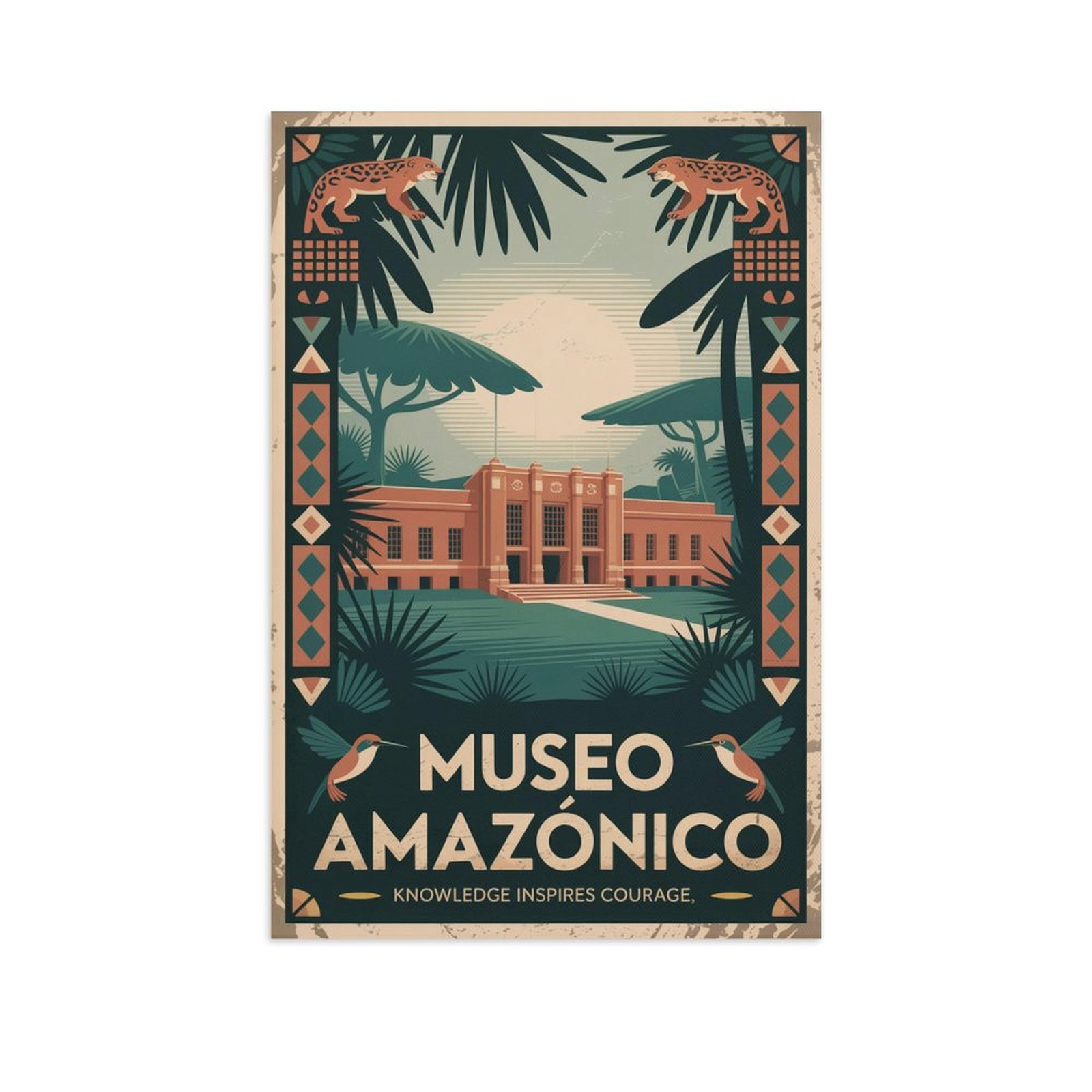 Retro Museo Amazonico Poster Motivational Inspirational Vintage Travel ...
