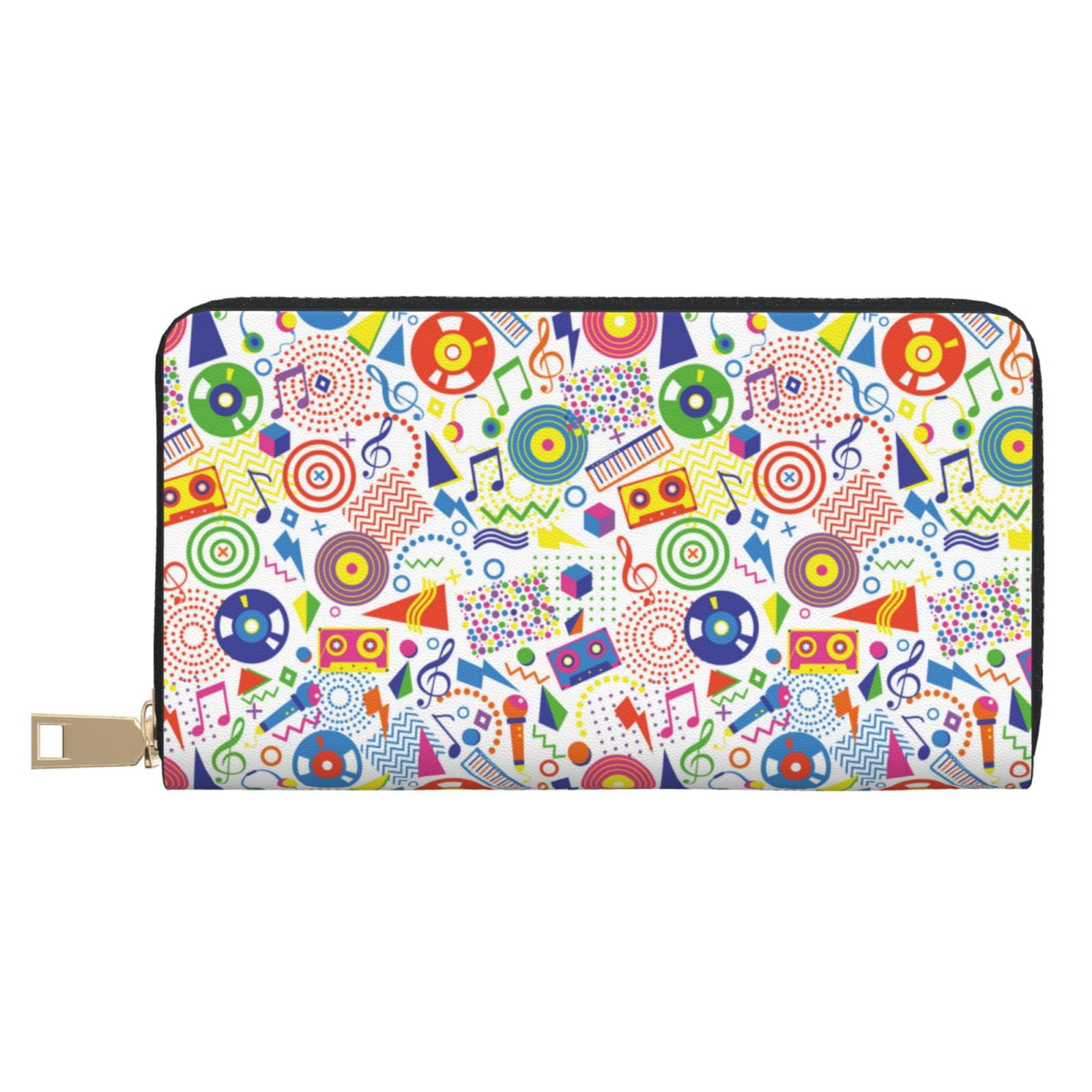 Retro Musi Disco Wallet Women, Leather Bifold Multi Card Wallet, Women ...