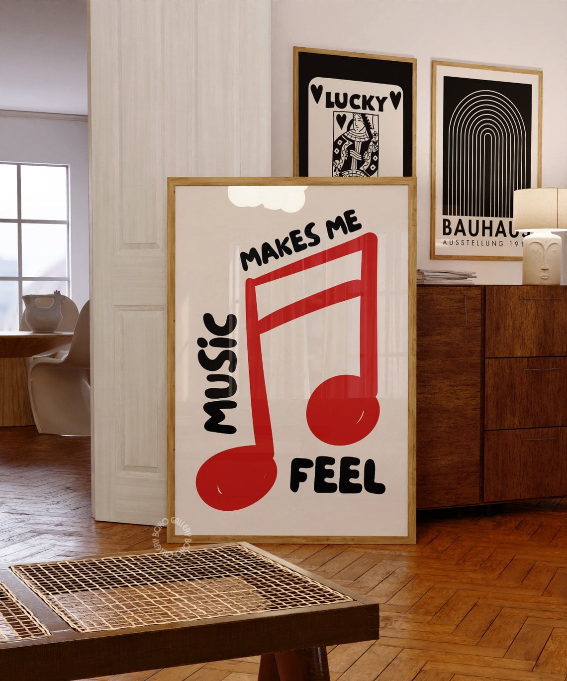 Retro Music Wall Art, Groovy Poster, Design, Music Note Poster, Trendy ...