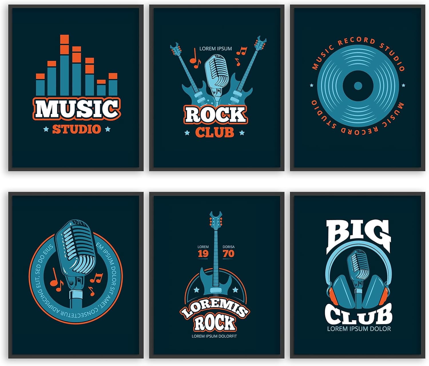 Retro Music Wall Art Vintage Rock Festival Music Party Canvas Prints ...